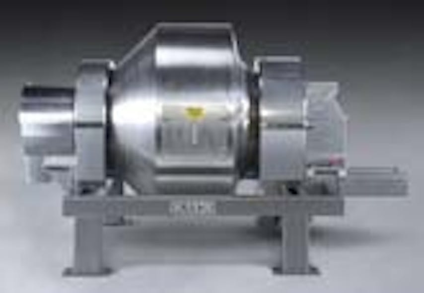 Powders and Solids | Rotary Batch Mixer Features a Spray Line for ...